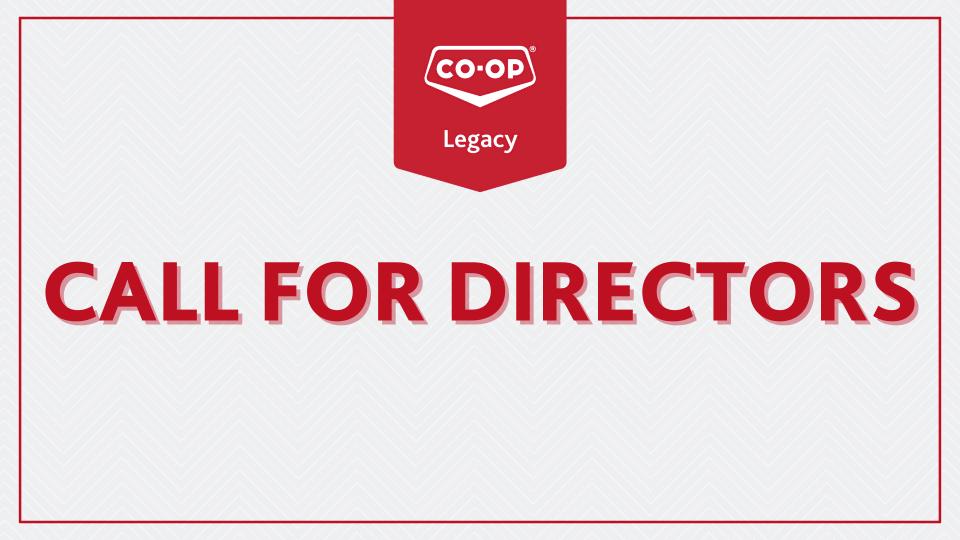 Call for Directors | Legacy Co-op